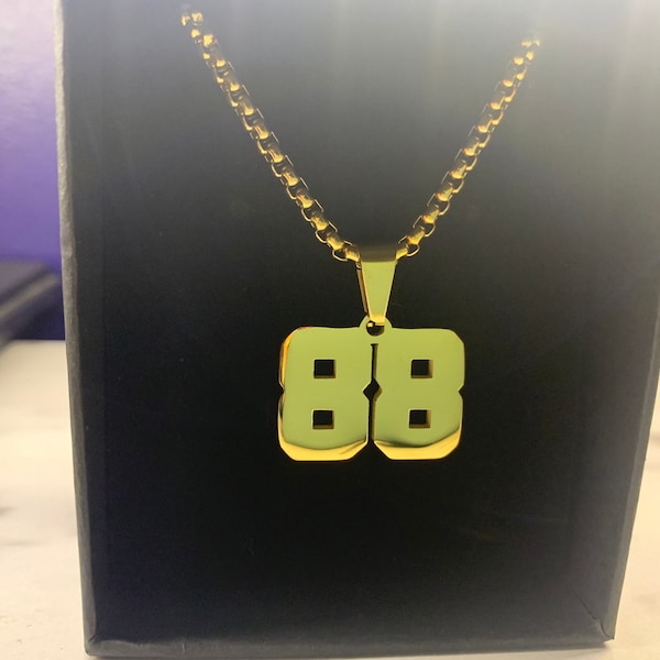 Number Pendant - Gold - Etsy