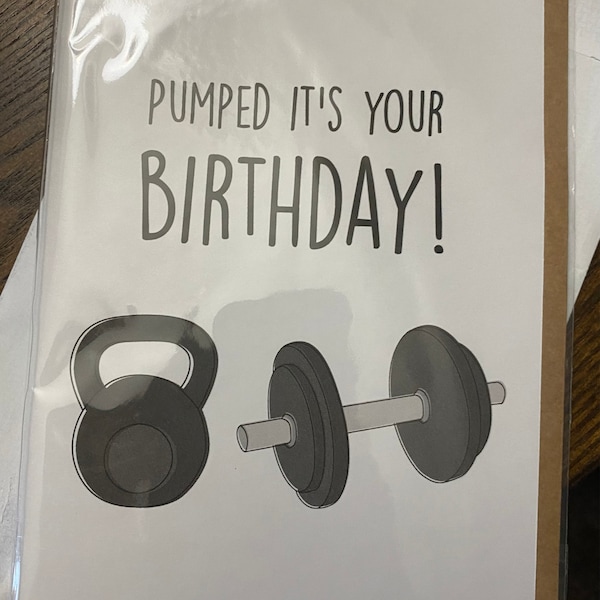 Workout Birthday Card, Birthday Card for Gym Lover, Fitness Birthday ...