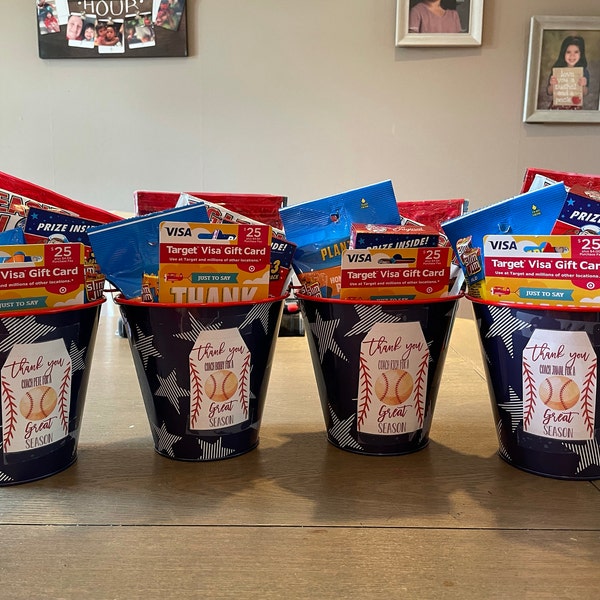 Baseball Printable Gift Tag, Thanks for a Great Season Favor Tag, End ...