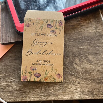 Wildflower Seed Packet Wedding Favors With Seed Included Personalized ...
