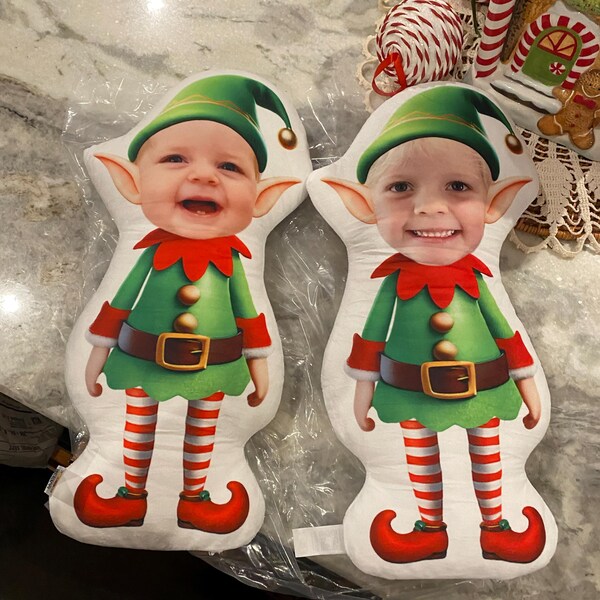 Custom Elf Doll Face Pillow, Personalize Photo Pillow, Girl Christmas ...