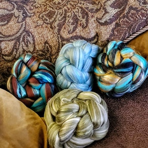 NEW TEXTURED Art Batt, Enchanted Spinning Batt, Dusty Pastel Merino ...