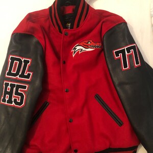 Custom Varsity Cheerleader Jacket White Leather & Royal Blue Wool ...