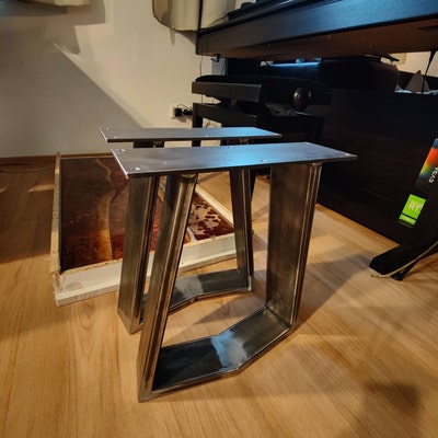 Golden Table Legs Steel Table Legs set of 2 Dining Table - Etsy