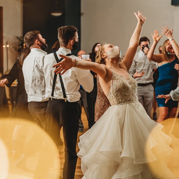 Nude Satin Bridal Face Mask With Adjustable Buckle for the Bride ...