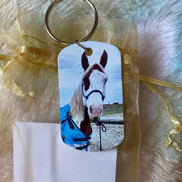 Personalized Horse Memorial Picture Keychain, Horse Memorial Gift ...