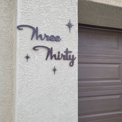 Mid Century Cursive House Numbers: Regular Size - Etsy
