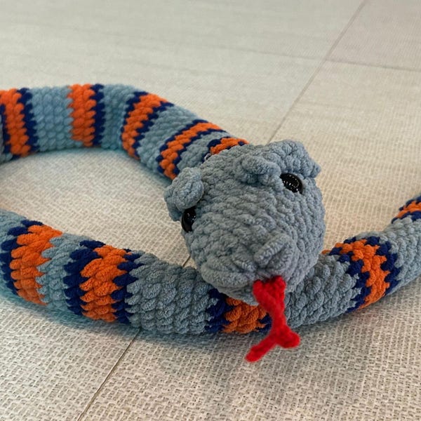 Snake Crochet Pattern English and German, Pdf Download, Crochet ...