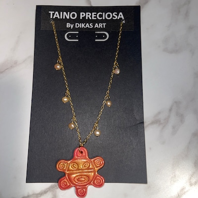 Jewelry TAINO PRECIOSA Cacique and Men Taino Symbols Polymer Clay ...
