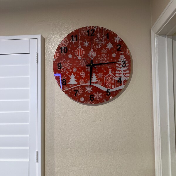 Tempered Glass Wall Clock, Abstract Wall Clock, Space Art, Galaxy Wall ...