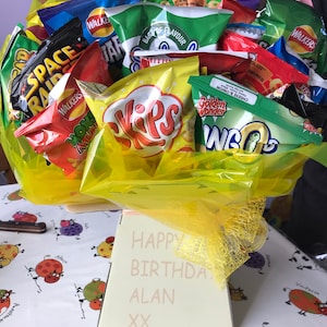 Mixed Crisp Bouquet Gift Set, Savoury Hamper, Personalised Gift Box ...