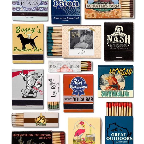 CUSTOM MATCHBOOK ART | Personalized Digital Matchbox Gift | Large ...