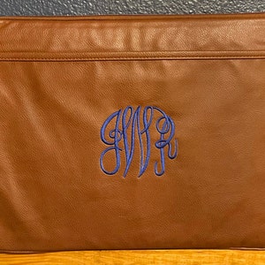 Monogrammed Leather Laptop Sleeve Monogrammed Laptop Bag - Etsy