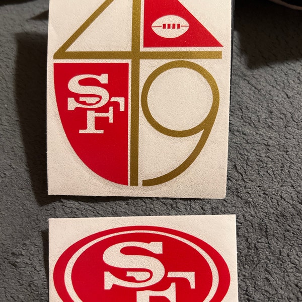 SF Decal - San Francisco 49ers Inspired - High Quality Sticker - 49ers ...