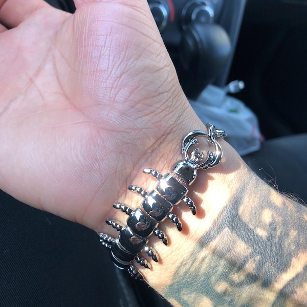 Centipede Bracelet, Centipede, Insect Bracelet, Insect Jewelry, Bug ...