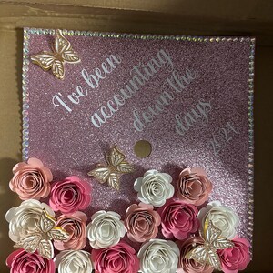 Graduation Cap Topper Pink Glitter First Generation Class 2024-2025 ...