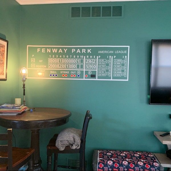 Boston Red Sox Fenway Park Scoreboard Decal 48"x16" - Etsy