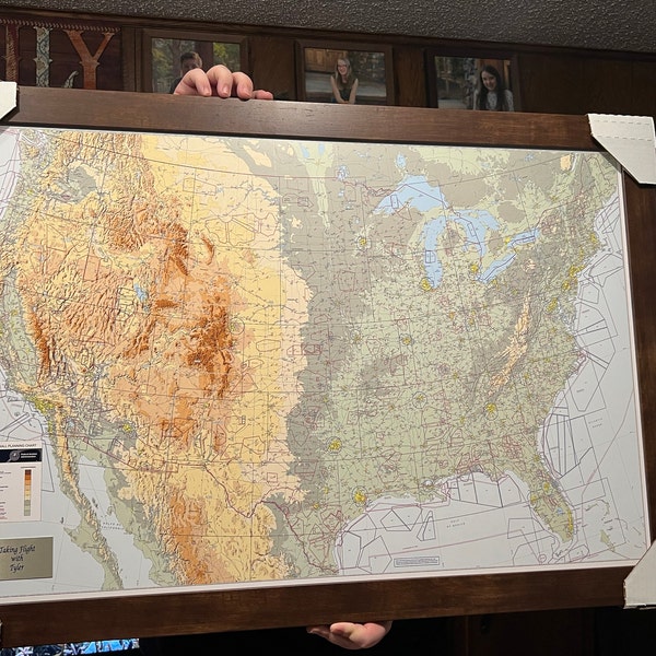 Personalized Pilot's USA VFR Map - Aviator's Map to Chart Your Flights ...
