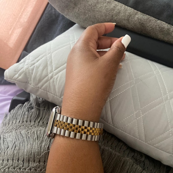 Honeycomb Apple Watch Band Gold Silver Rose Gold Black Metal for 9 8 7 ...