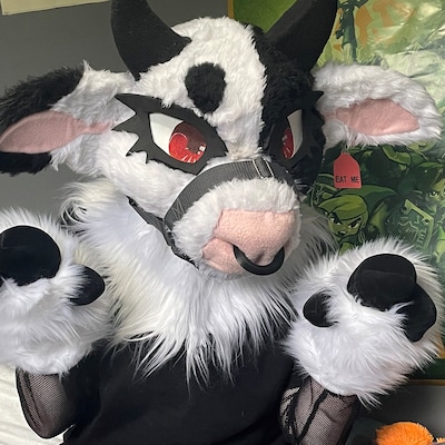 Furry Custom Plush Fursuit Hand Paws Deer, Dino & Protogen 1 Pair ...
