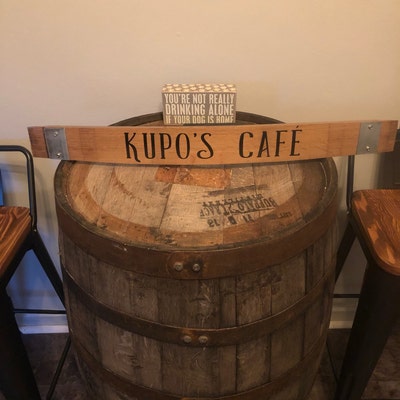 WHISKEY Barrel Stave Sign 29L / Custom Staves / Personalized Rustic ...