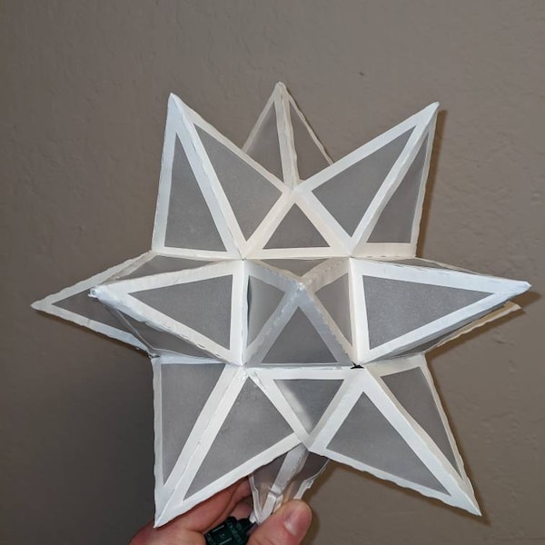 3D Moravian Paper Star Lantern Basic Design - SVG CUTTING FILE Special ...
