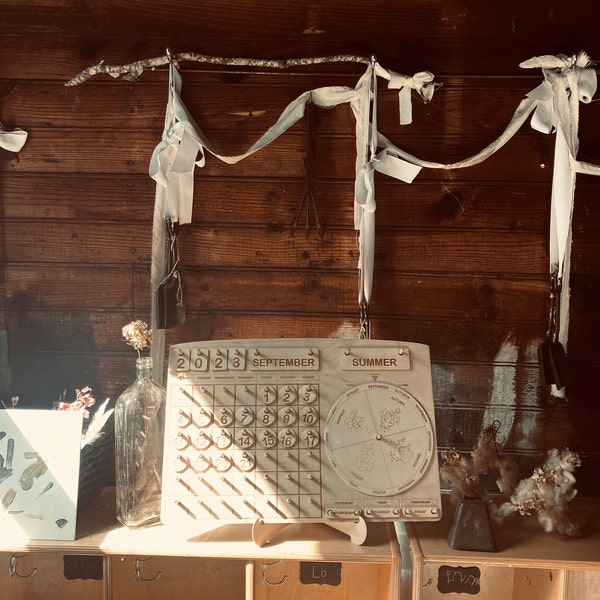 Montessori Calendar for Kids, Toddler Learning Calendar, Wooden ...