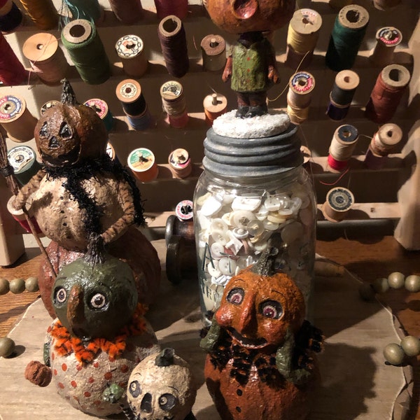 Handmade Wood and Metal Small Robot Figurine / Handmade Mini Robot ...