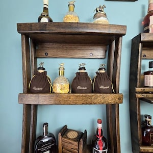 Whiskey Barrel Stave Wall Mounted Liquor Cabinet, Reclaimed Wood ...