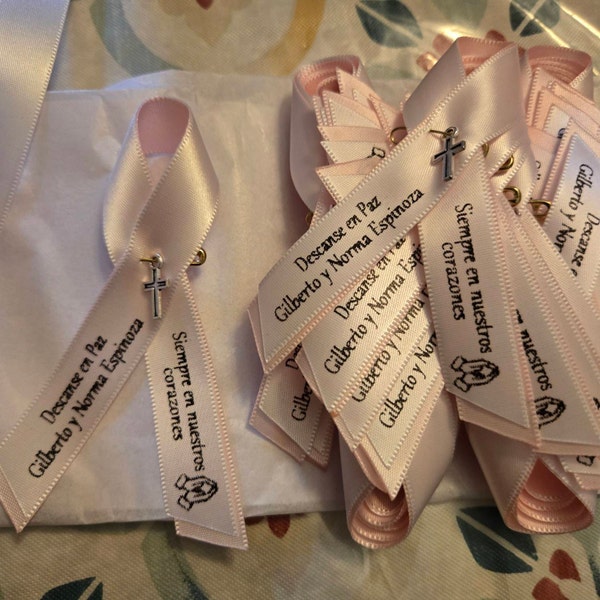 Custom Memorial Ribbons Pinned and Ready to Wear , Lapel Ribbons ...