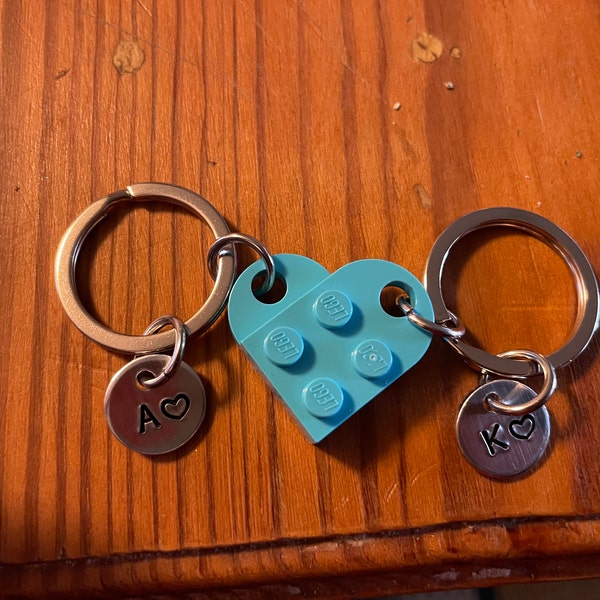 Connecting Heart Keychain Set, Made From Authentic LEGO® Bricks ...