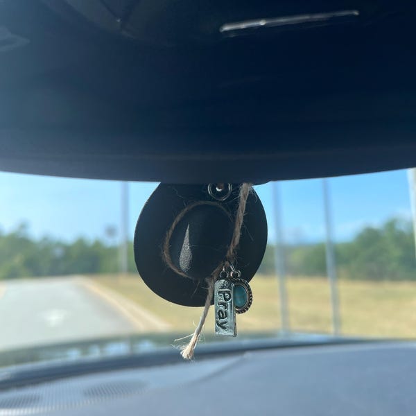 Western Car Accessories Western Cowboy Hat Cow Print Sunflower Car ...