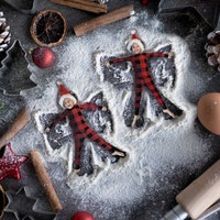 Christmas Baking Flour Angels Digital Backdrop Photography - Etsy Ireland