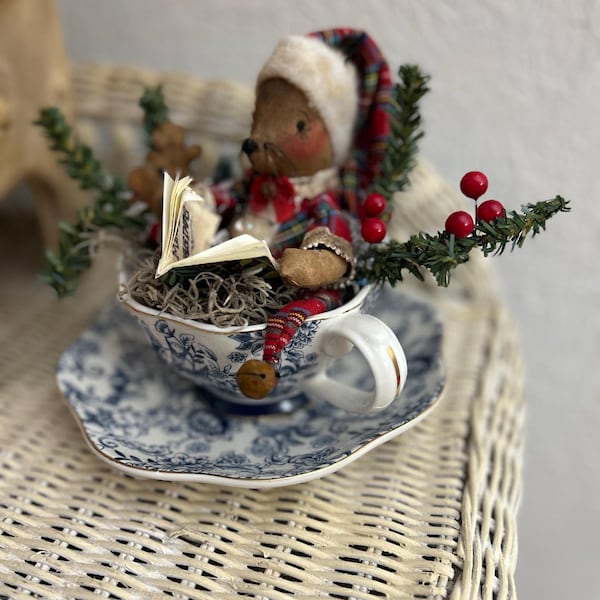 Primitive Christmas Mouse Pattern Christmas Thyme Mouse Doll Instant ...