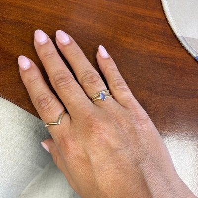 Twist and Slide Ring//sterling Silver Ring With 14kt. Gold - Etsy