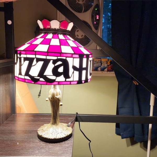 Vintage Pizza Hut Lamp -- Tiffany Style Desk Light -- BRAND NEW + Free ...
