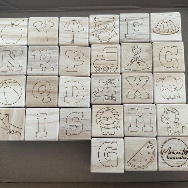 Baby Shower ABC Blocks Activity - DIY Alphabet Block Decorating Game ...