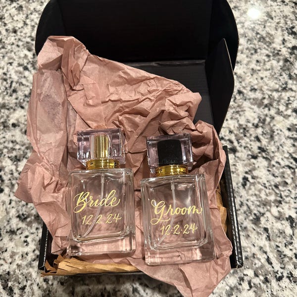 Engraved Perfume Bottle | Wedding Perfume | Bride | Wedding Day ...