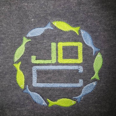 Fish Monogram Embroidery Frame Design, 5 Sizes - Etsy