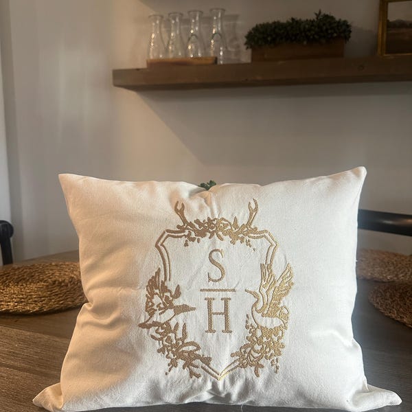 Custom Embroidery Pillow, Customize Pillow, Personalized Pillow ...