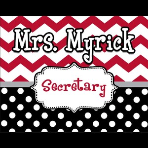 TEACHER Chevron Polka Dot Sign Back to School Personalized | Etsy