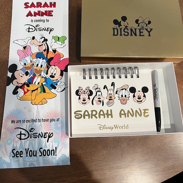 Disney Professional Autograph and Photo Book, Name Printed With GOLD ...