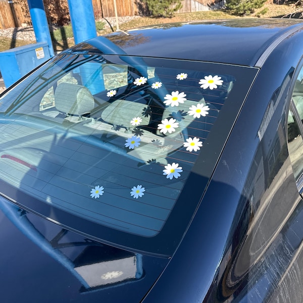 Daisy Decal, Flower Decal, for Car Windows, Mirrors, Laptops, Storage ...
