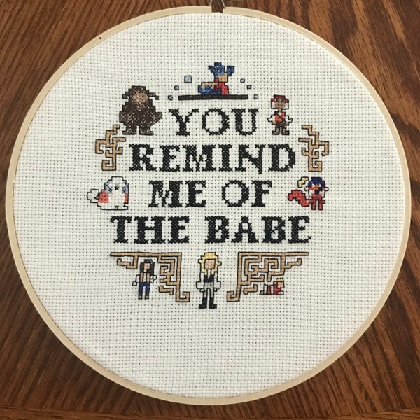 Cross Stitch Pattern PDF - You Remind Me of the Babe - Labyrinth Dance ...