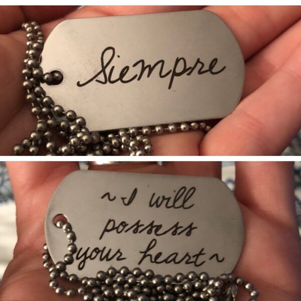 Handwritten Personalized Dog Tag - Custom Text or Your Own Handwriting ...