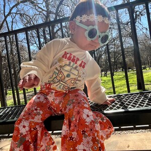 Two Groovy Birthday Outfit, Toddler Crop Top,groovy Girl Outfit, Floral ...