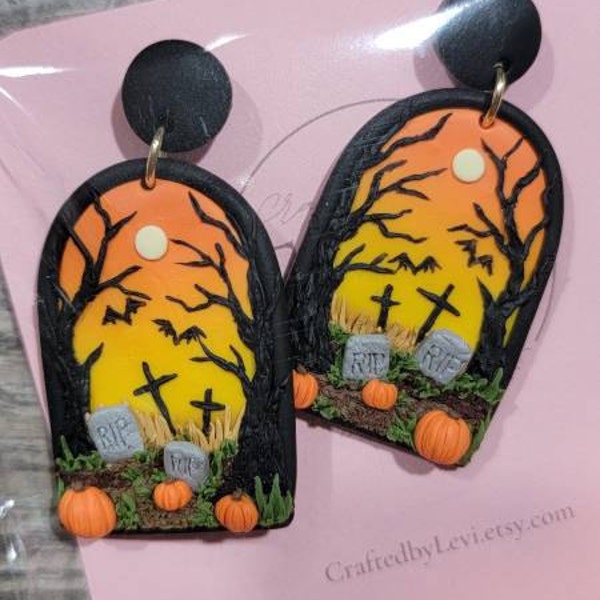 Granny Square Dangle Polymer Clay Earrings | Bright Spring Color Block ...
