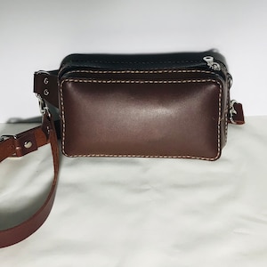 Men Leather Sling Bag Pattern With Video Tutorial, Crossbody Sling Bag ...