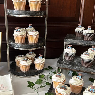 12pcs Fondant Edible Decorations/bear With Bow Edible Treats ...