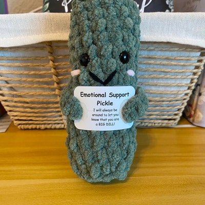 Crochet PATTERN No-sew Emotional Support Pickle - Etsy